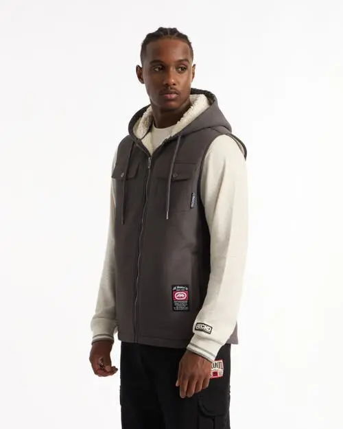 ECKO UNLTD. Shearling Vest - Magnet