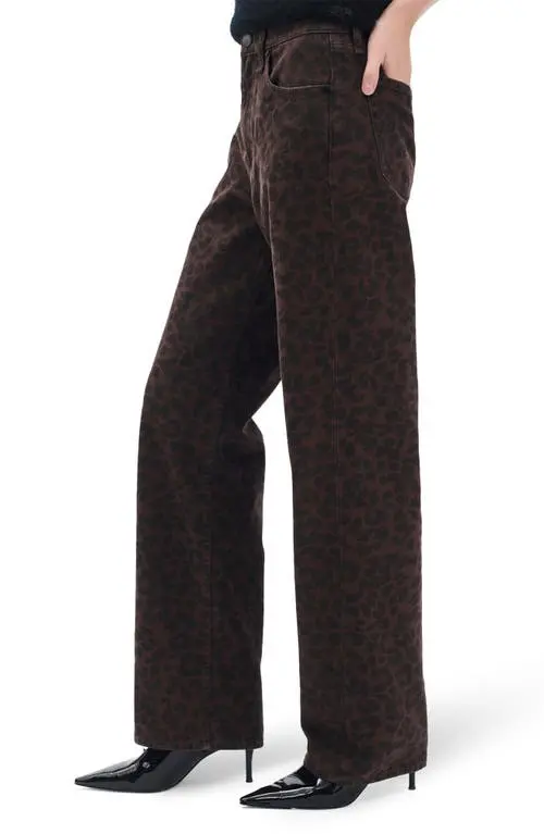 Rag & Bone Shea High-waist Straight-leg Jeans - Leopard