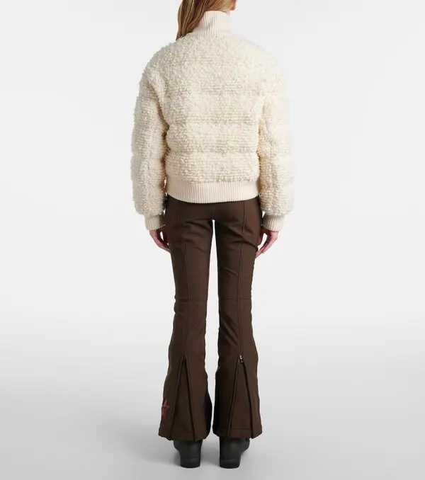 Perfect Moment Après Wool Down Bomber Jacket - White