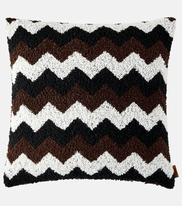 Missoni Riccio Zigzag Bouclé Cushion - Black