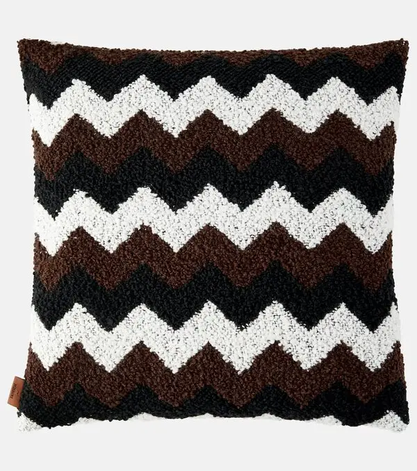 Missoni Riccio Zigzag Bouclé Cushion - Black