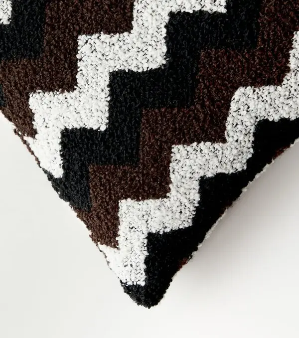 Missoni Riccio Zigzag Bouclé Cushion - Black