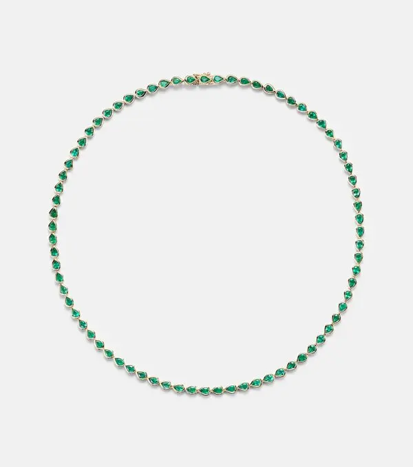 ANITA KO 18kt Yellow Choker With Emeralds - Gold