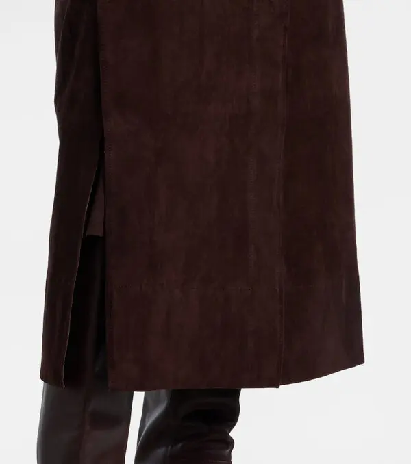 Stouls Suede Coat - Brown