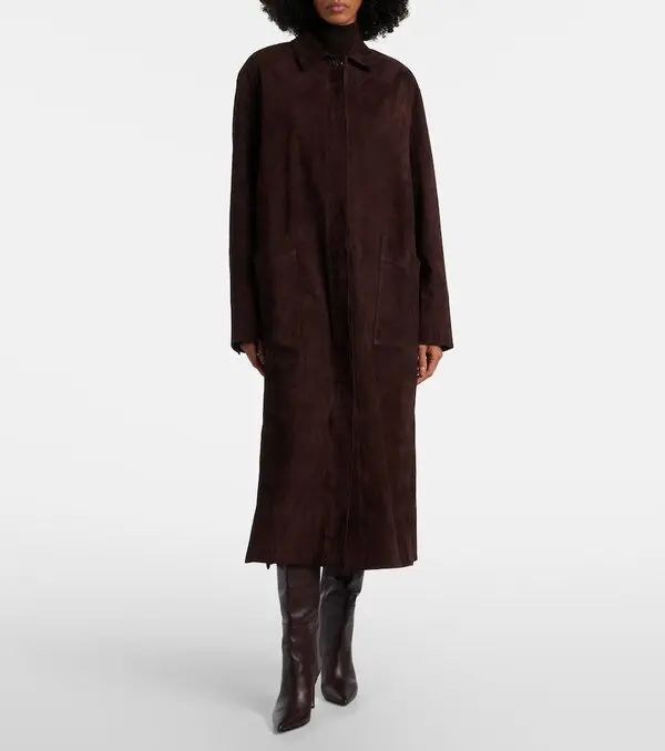 Stouls Suede Coat - Brown