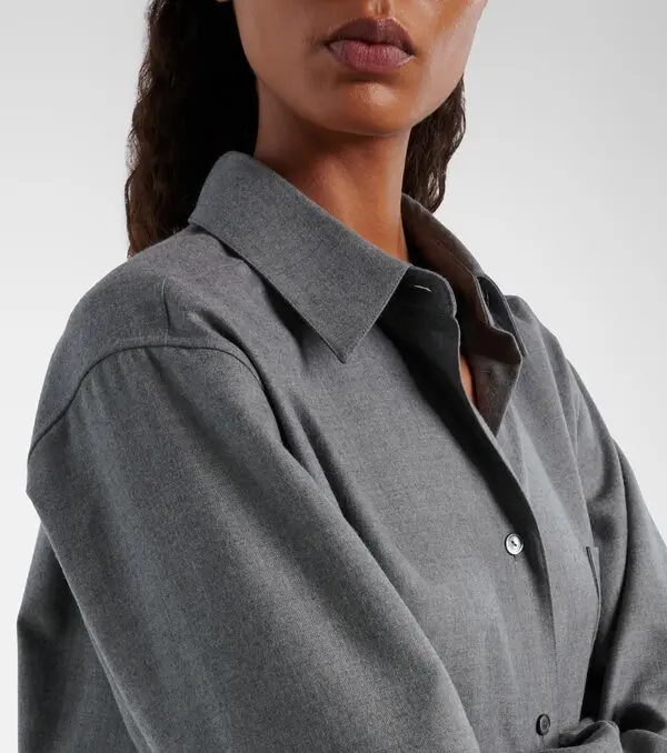 THE ROW Pino Virgin Wool Shirt