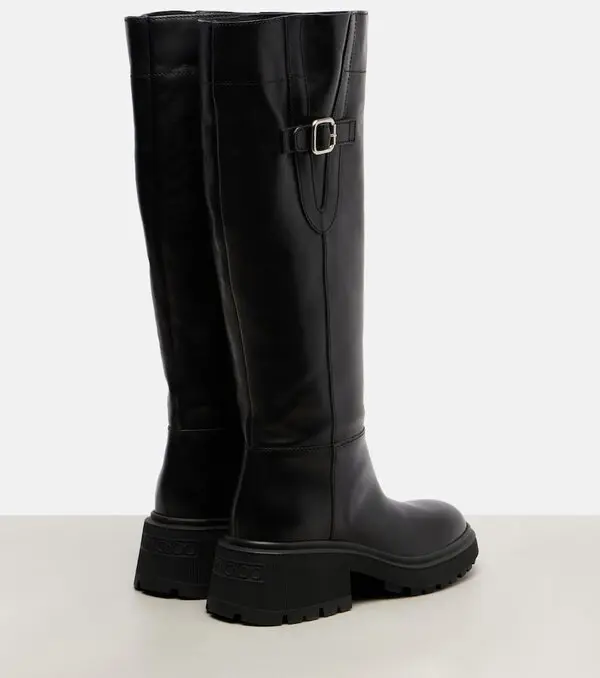 JIMMY CHOO Tamsin Leather Knee-high Boots - Black
