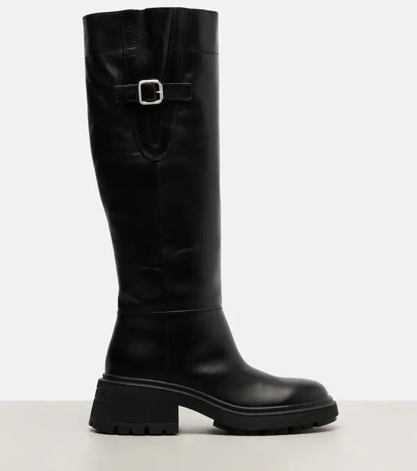 JIMMY CHOO Tamsin Leather Knee-high Boots - Black