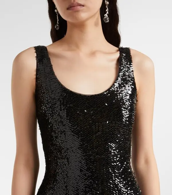 EMILIA WICKSTEAD Tippini Sequined Midi Dress