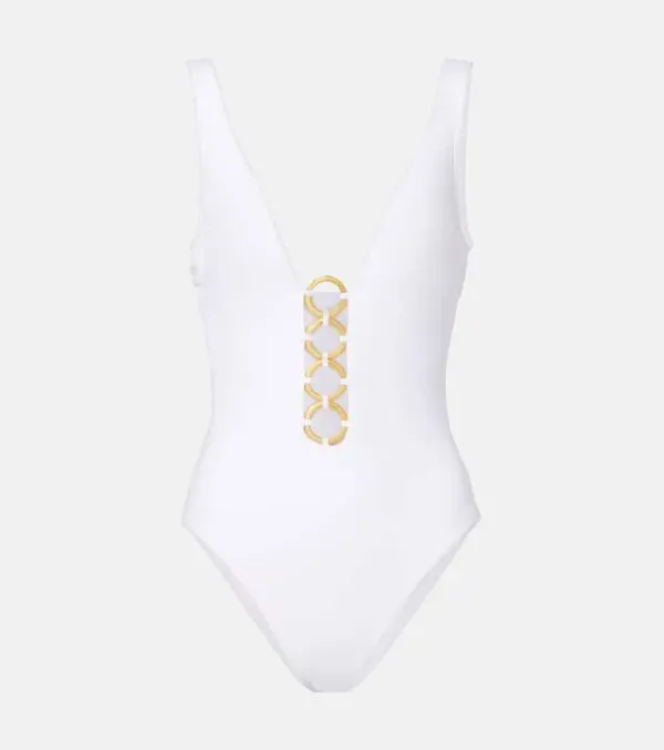 KARLA COLLETTO Luca Ring-detail One-piece Swimsuit - White