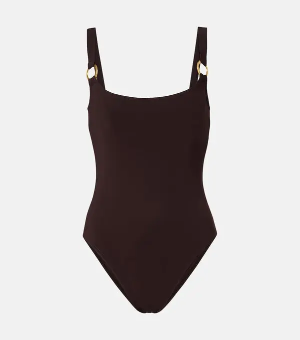 KARLA COLLETTO Luca Ring-detail Swimsuit - Brown