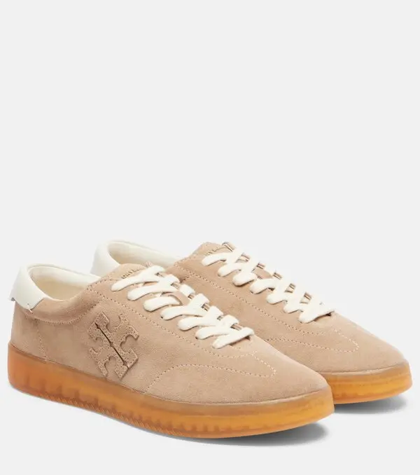 Tory Burch Phoenix Suede Sneakers - Beige