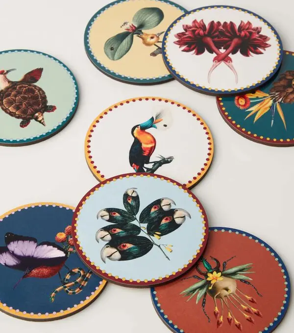 La DoubleJ Fantastic Creatures Set Of 8 Coasters Beto Val