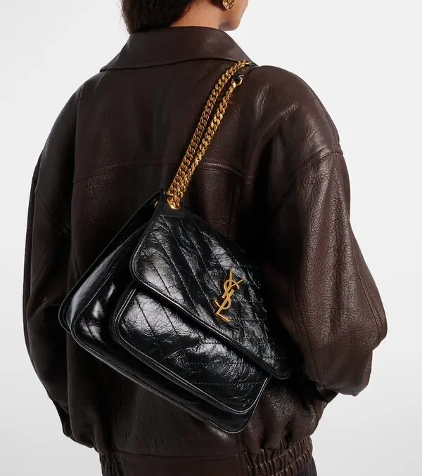 Saint Laurent Niki Medium Leather Shoulder Bag
