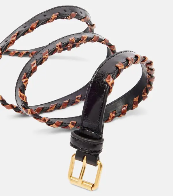 Dries Van Noten Braided Leather Belt - Brown
