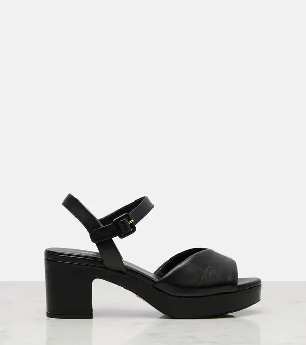 Prada Leather Platform Sandals