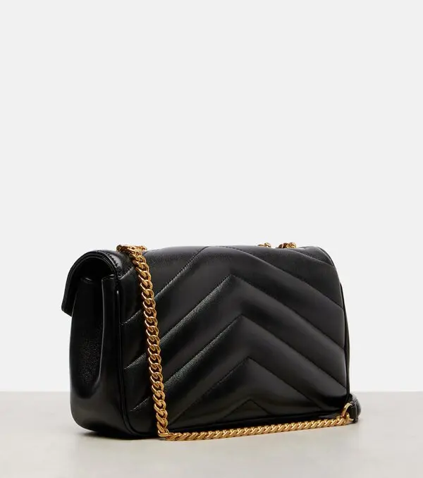 Saint Laurent Loulou Small Leather Shoulder Bag - Black