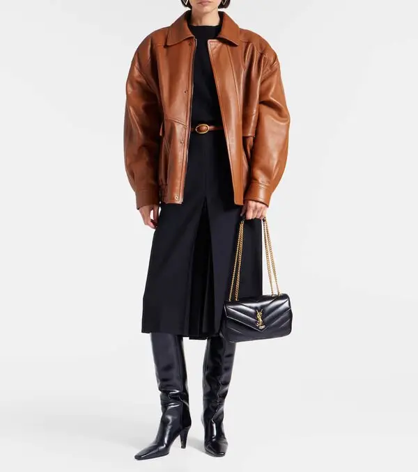 Saint Laurent Loulou Small Leather Shoulder Bag - Black