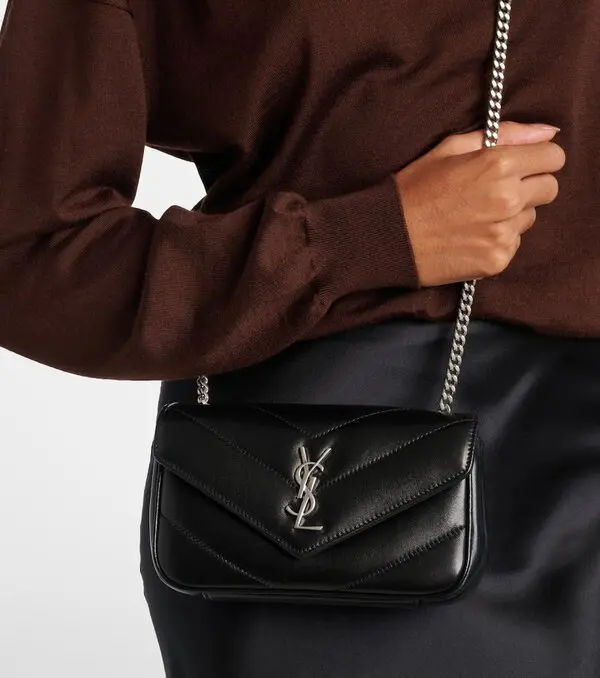 Saint Laurent Loulou Mini Leather Crossbody Bag