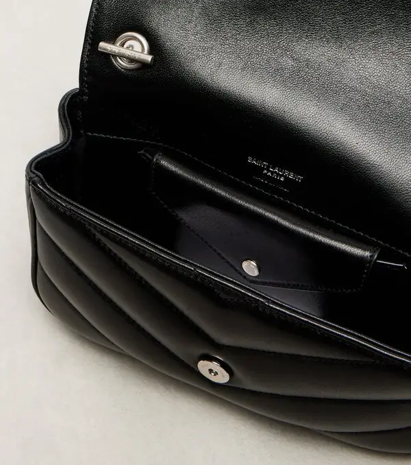 Saint Laurent Loulou Mini Leather Crossbody Bag