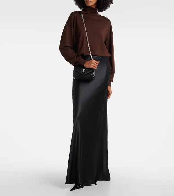 Saint Laurent Loulou Mini Leather Crossbody Bag
