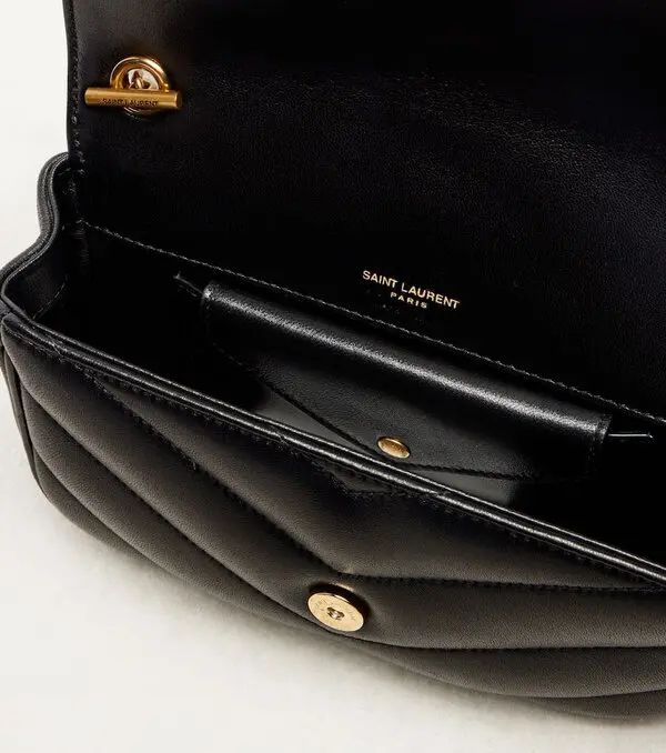 Saint Laurent Loulou Mini Leather Crossbody Bag