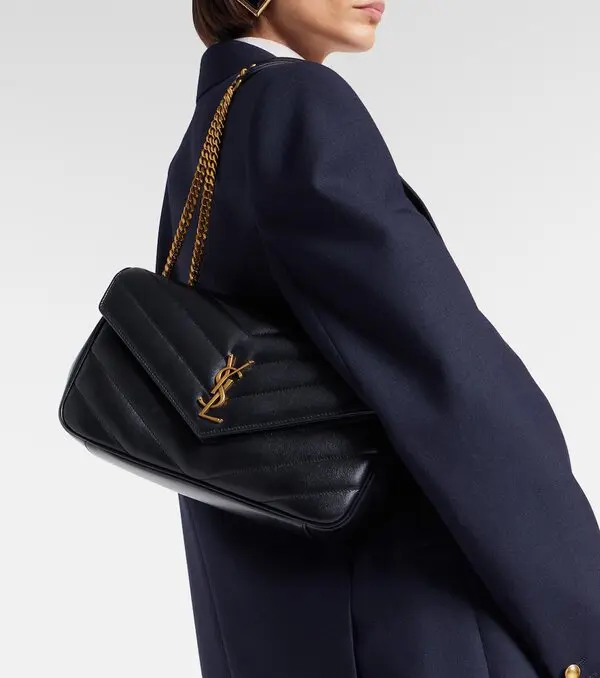 Saint Laurent Loulou Medium Shoulder Bag - Black