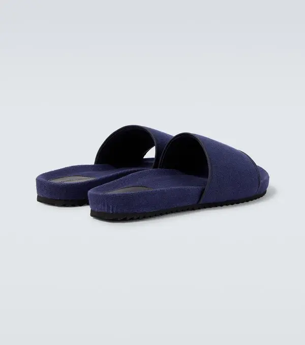 Frescobol Carioca Renato Canvas Slides - Blue