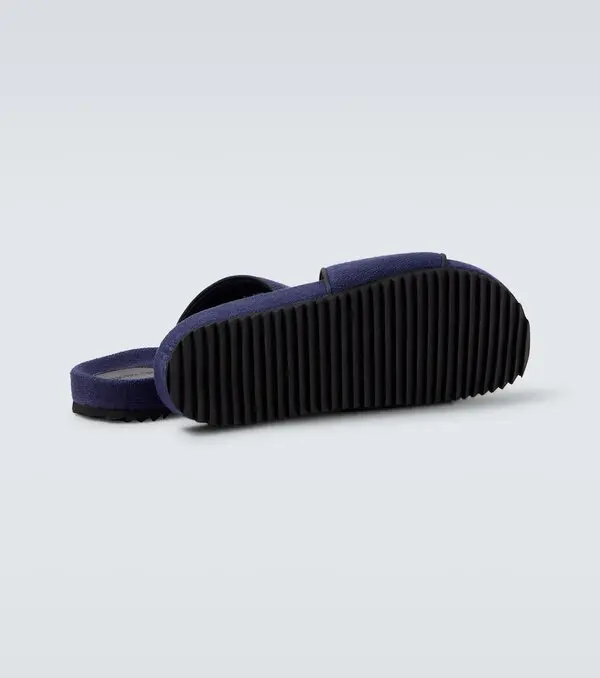 Frescobol Carioca Renato Canvas Slides - Blue