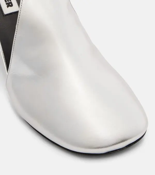JIL SANDER Metallic Leather Pumps