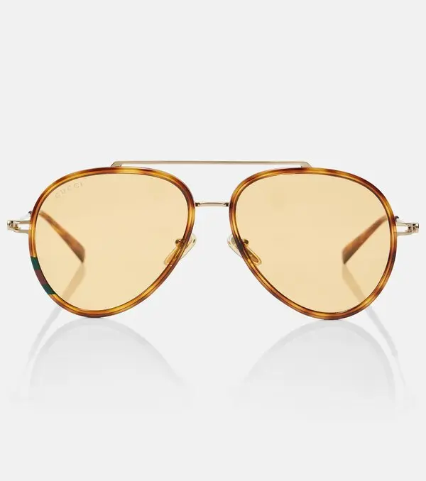 Gucci Gg Aviator Sunglasses - Brown