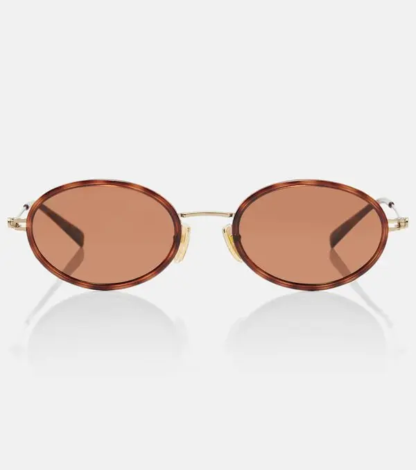 Gucci Gg Tiny Oval Sunglasses - Brown