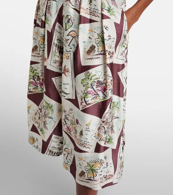 Loro Piana Emon Printed Silk Bermuda Shorts