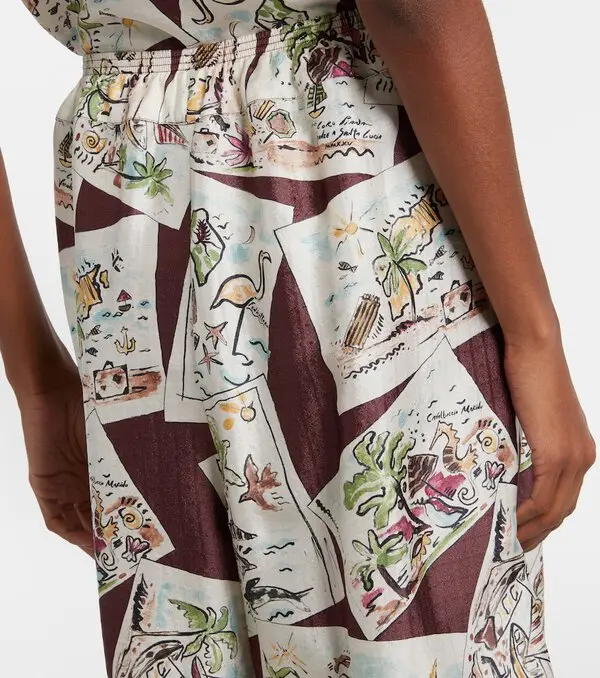 Loro Piana Emon Printed Silk Bermuda Shorts