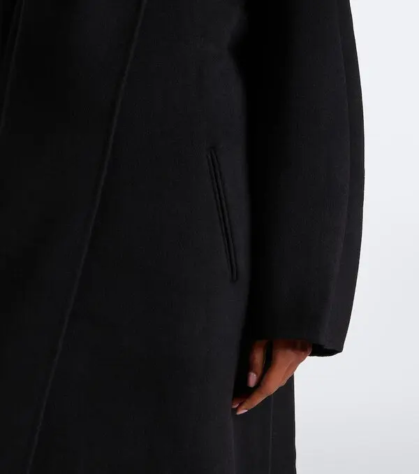 THE FRANKIE SHOP Leroy Wool-blend Coat - Black