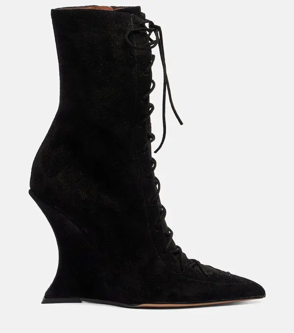 Paris Texas Nina 105 Suede Lace-up Boots