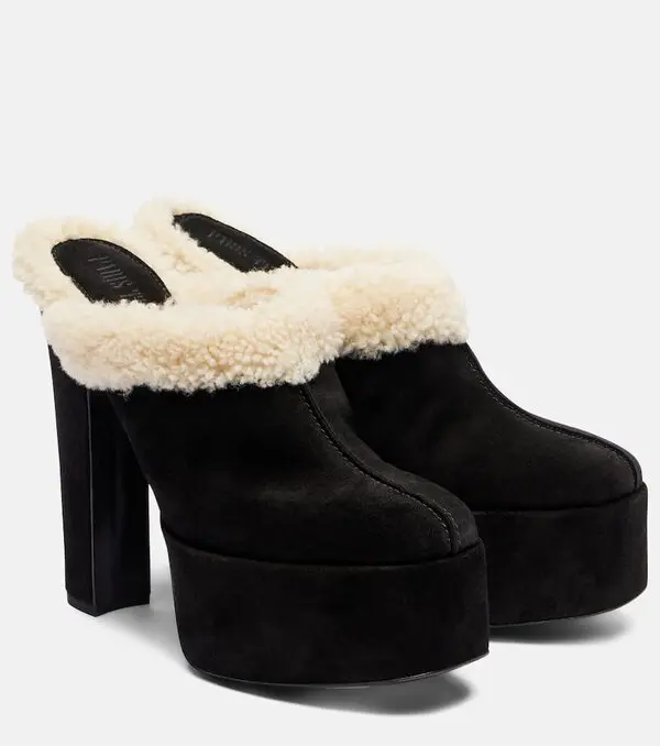Paris Texas Malena 145 Suede Platform Mules