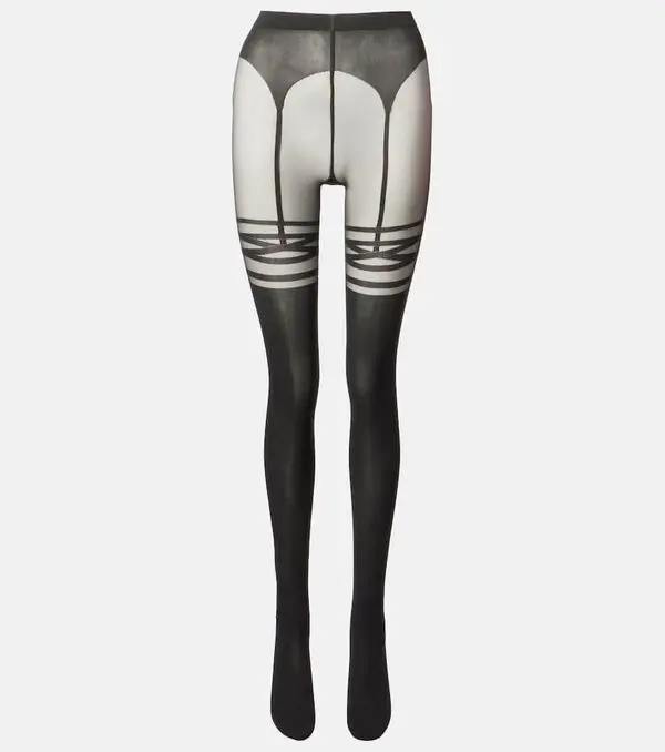 Wolford Suspenders Tights - Black