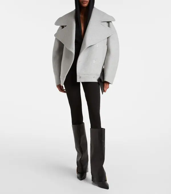 Balmain Oversized Wool-cashmere Pea Coat