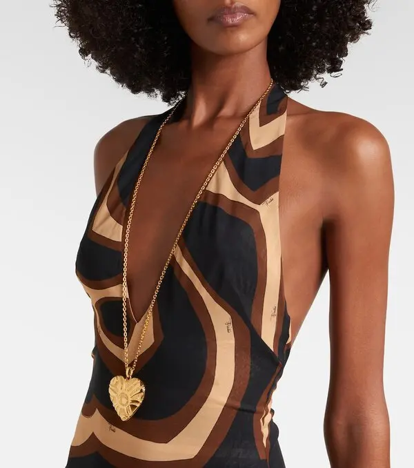 Emilio Pucci Labirinto Muslin Jersey Midi Dress