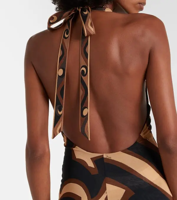 Emilio Pucci Labirinto Muslin Jersey Midi Dress
