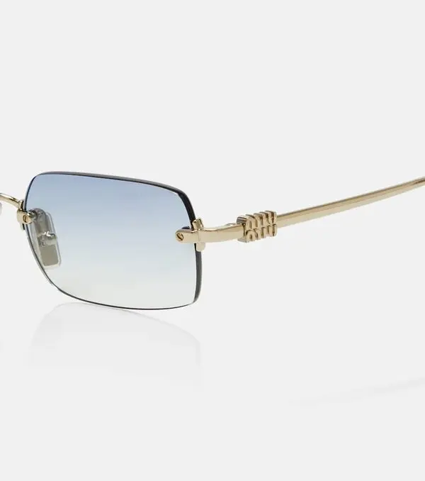 Miu Miu Logo Rectangle Sunglasses