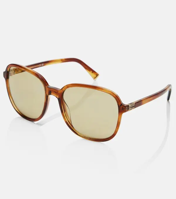 Miu Miu Regard Square Sunglasses - Brown