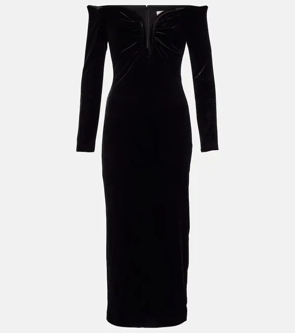 Roland Mouret Off-shoulder Midi Dress - Black