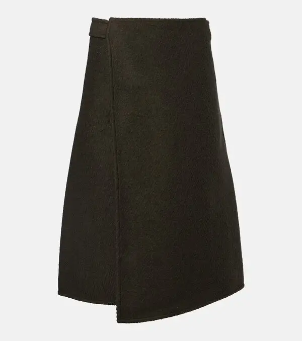 Proenza Schouler Bodhi Wool-blend Bouclé Twill Wrap Skirt - Brown