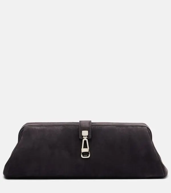 Gabriela Hearst Small Suede Shoulder Bag - Grey