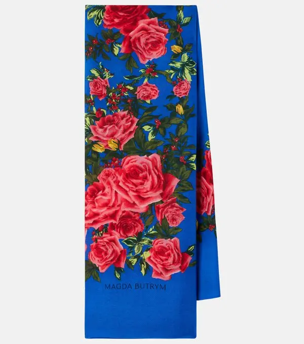 Magda Butrym Floral Wool Scarf