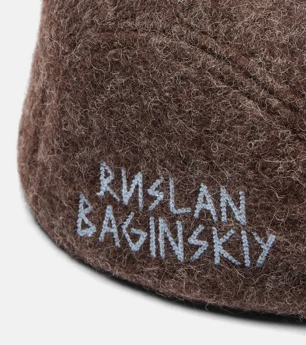 Ruslan Baginskiy Logo Wool-blend Newsboy Cap