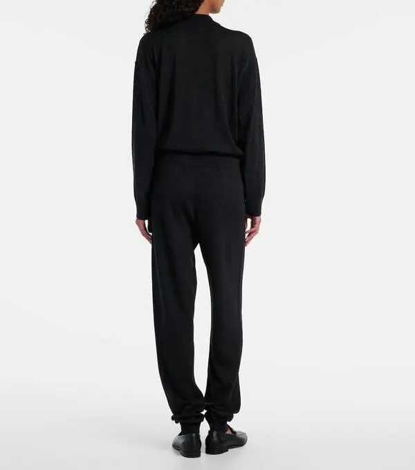 TOD'S Knitted Virgin Wool Straight-leg Pants - Grey