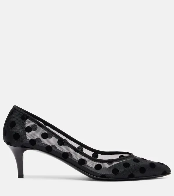 Isabel Marant Peleo 55 Polka-dot Mesh Pumps